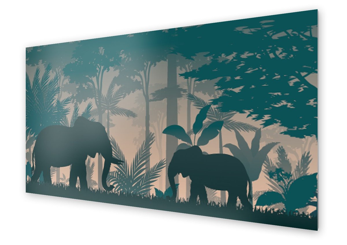 Panel kuchenny HOMEPRINT Słoń w dżungli 125x50 cm - HOMEPRINT | Sklep ...