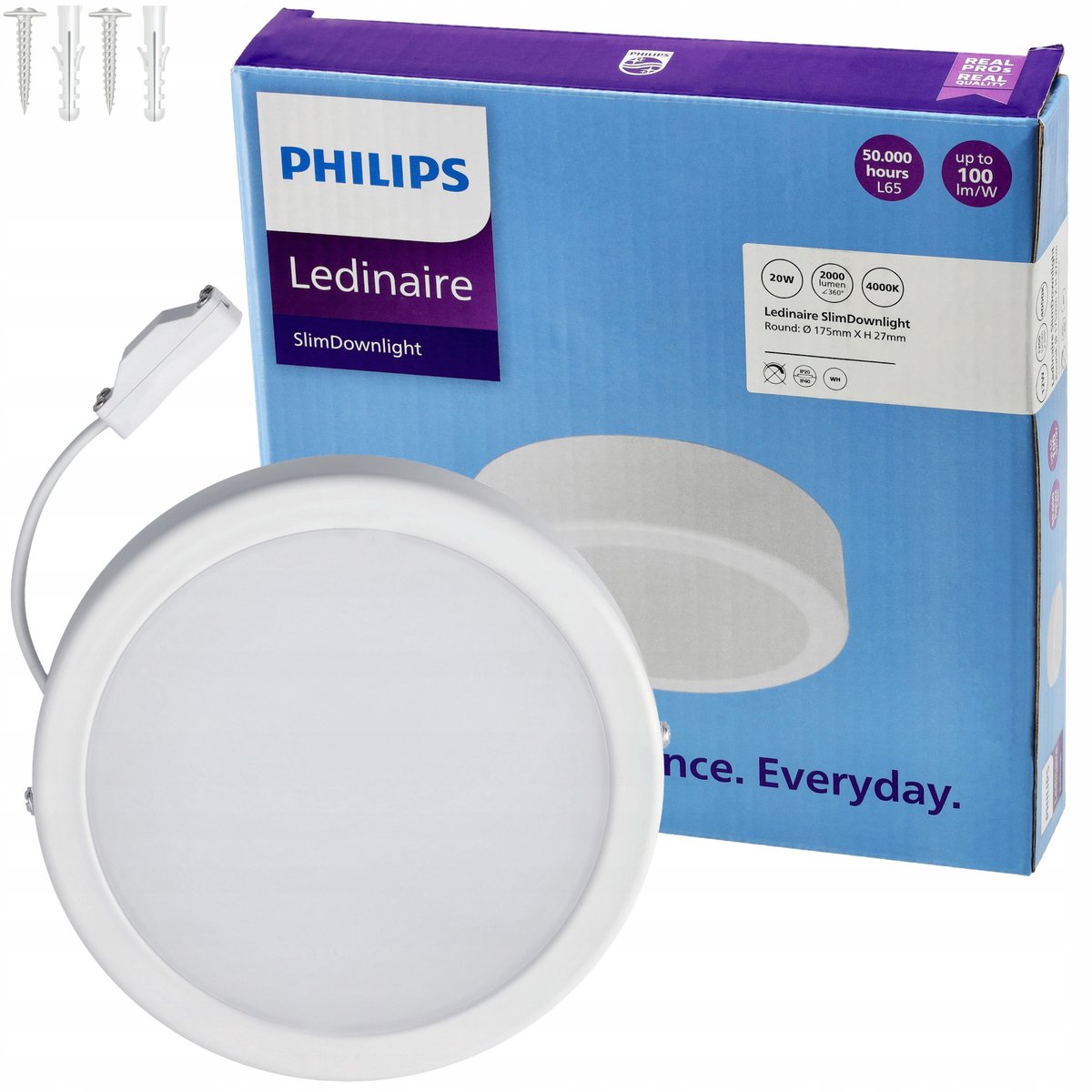 Panel Lampa LED Philips Natynkowy Okrągły 19W 2000lm 4000K Do Salonu ...