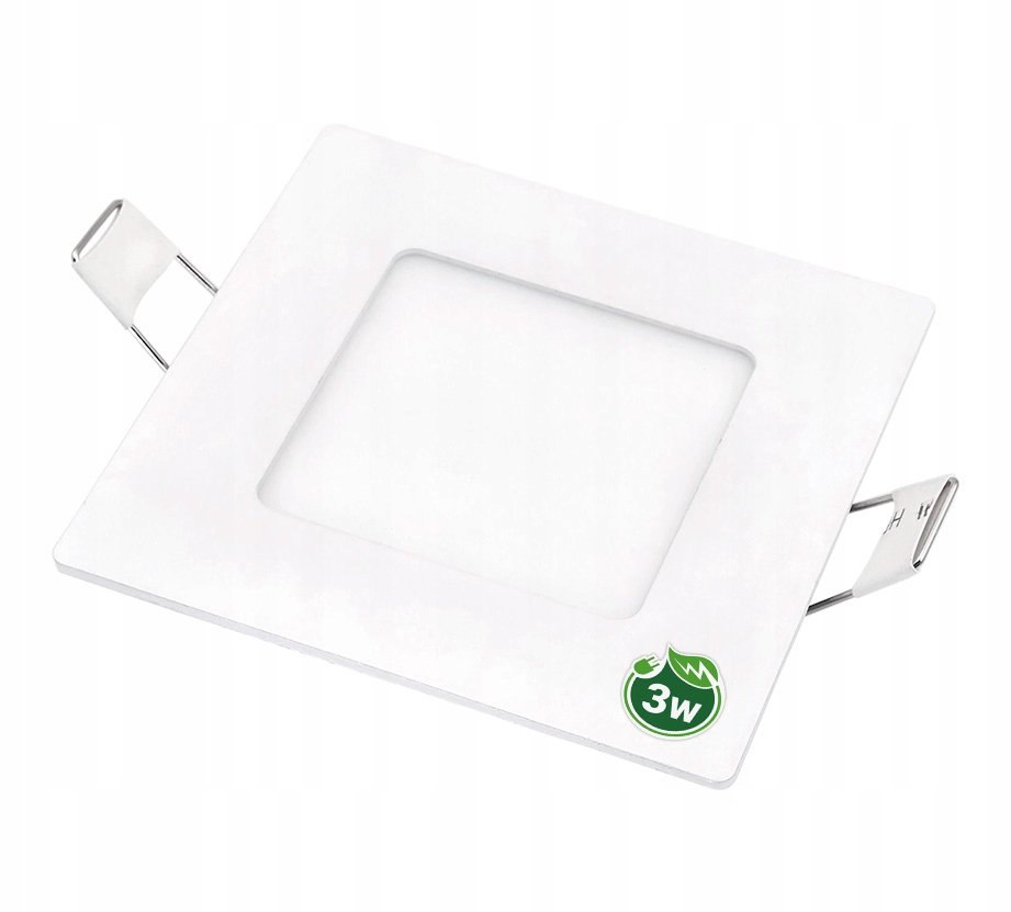 PANEL plafon sufitowy LED Podtynkowy Kwadrat 3W 270lm Biała Zimna EMC ...