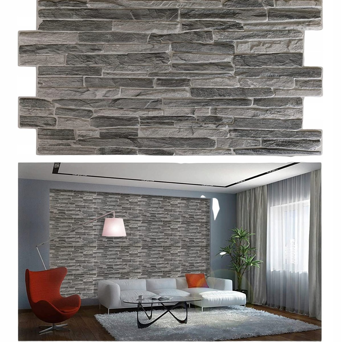 Panel Ścienny Dekoracyjny 3D PVC Wodoodporny Płyta Na Ścianę 14 szt/6 ...