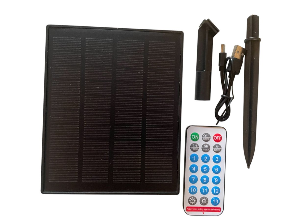 Panel Solarny 3V Z Pilotem Do Girland Z 2 Akumulatorami + Usb C ...