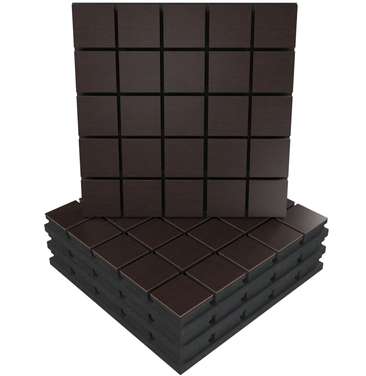 Panele akustyczne GRID, Zestaw 4 szt. + nawiasy montażowe, 50x50x5cm ...