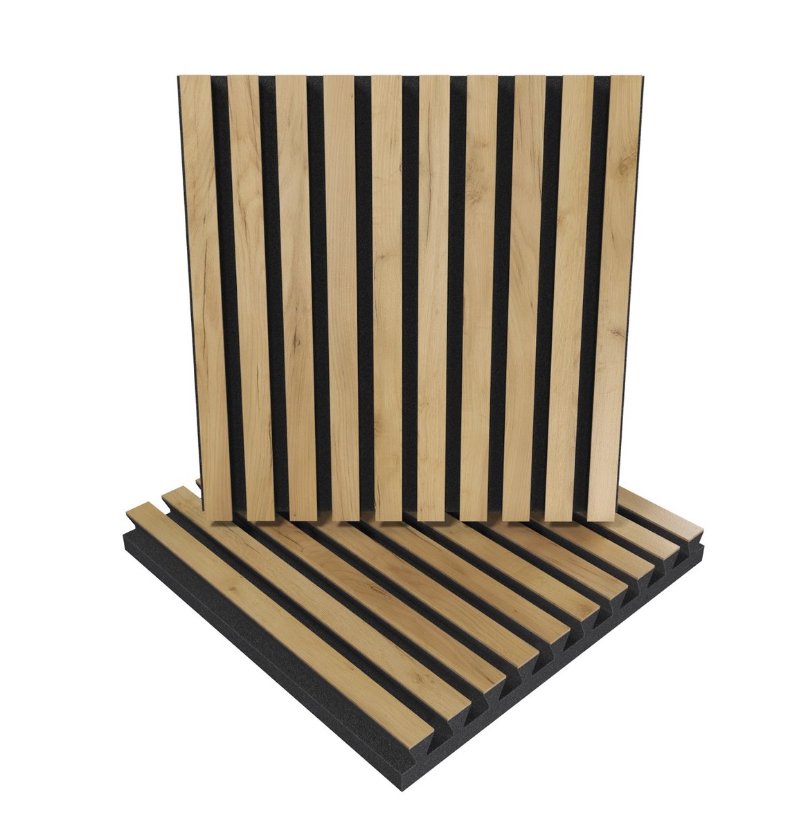Panele akustyczne POLE, Zestaw 2 szt. + nawiasy montażowe, 50x50x5cm ...
