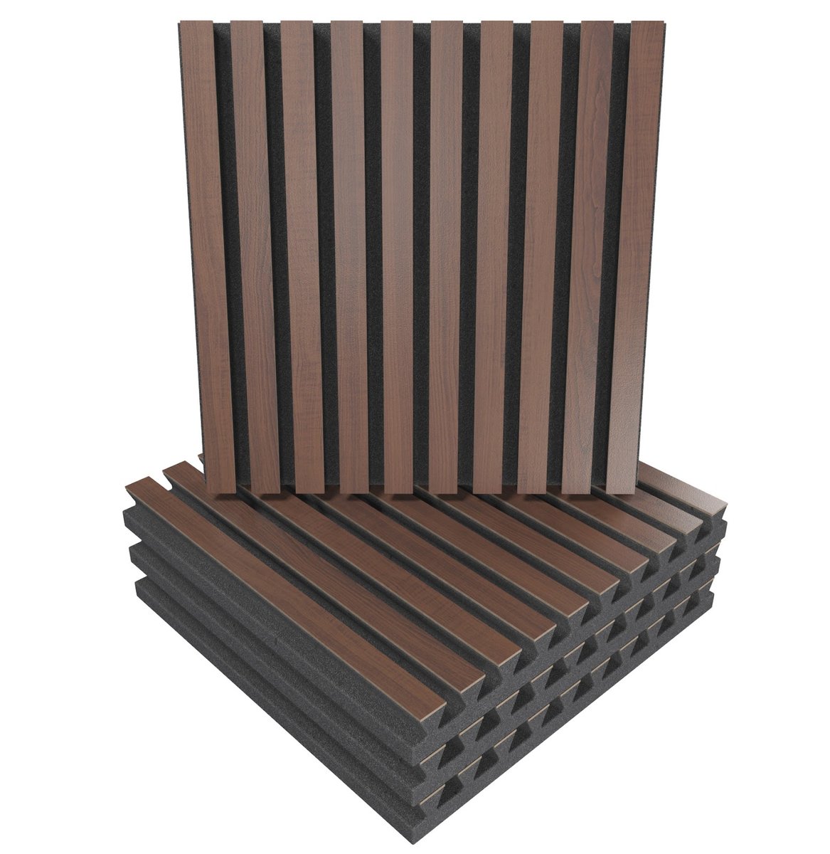 Panele akustyczne POLE, Zestaw 4 szt. + nawiasy montażowe, 50x50x5cm ...