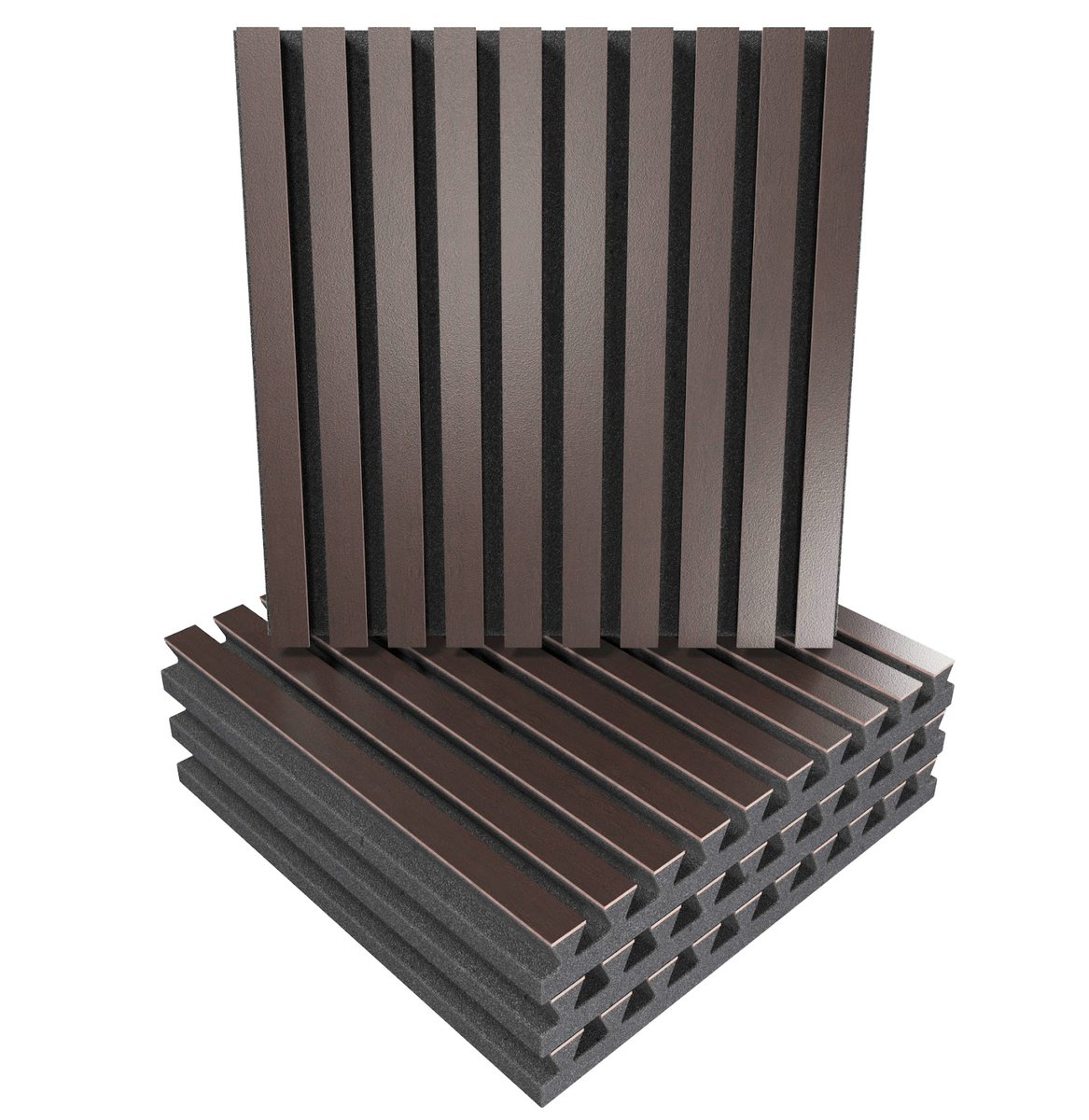 Panele akustyczne POLE, Zestaw 4 szt. + nawiasy montażowe, 50x50x5cm ...