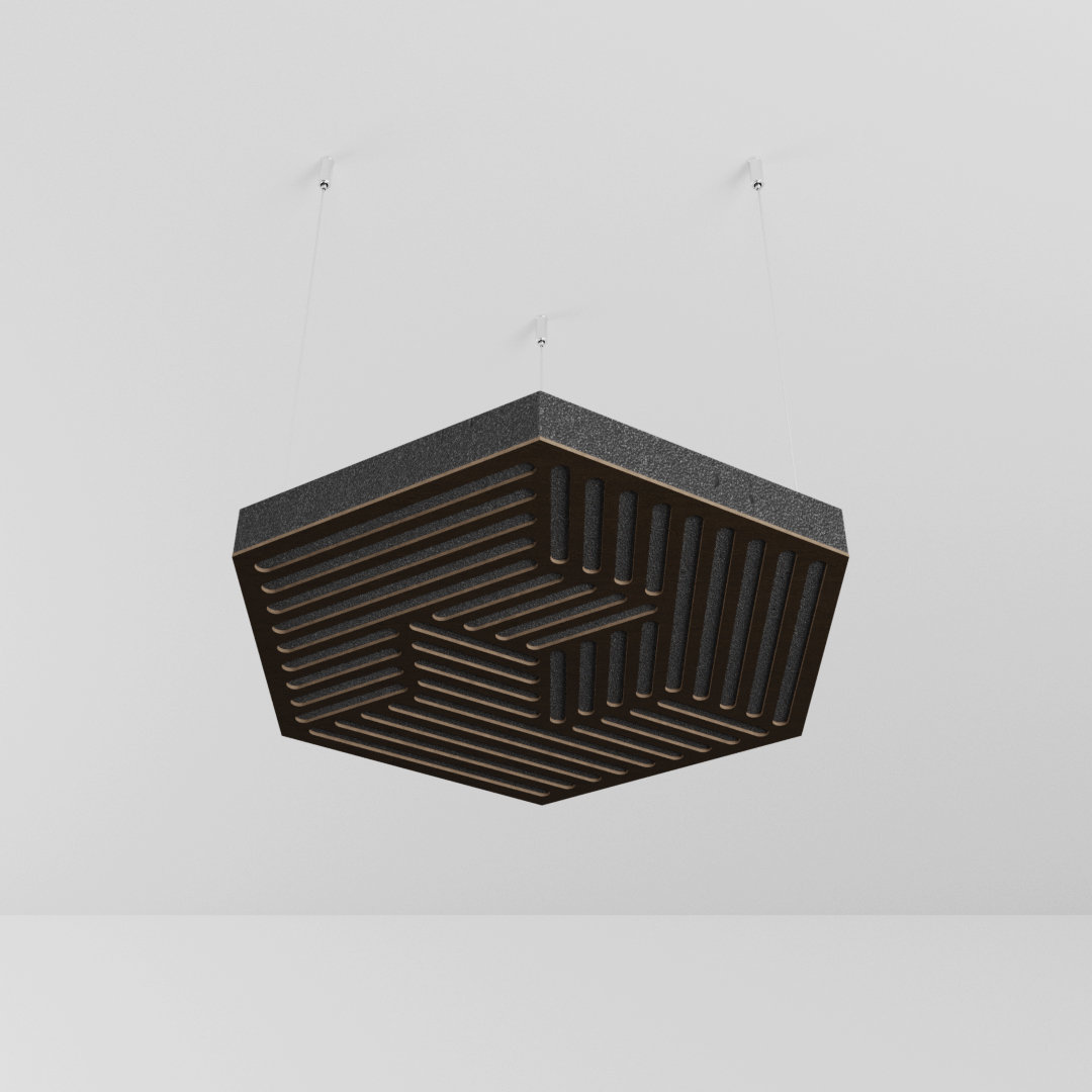 Panele HEXAGON akustyczne sufitowe, Zestaw 2 szt. + zestaw montażowy, Ø ...