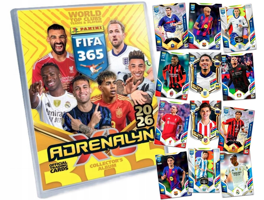 PANINI FIFA 365 2026 - ALBUM + 50x karty piłkarskie w tym 20 ...