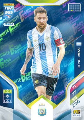 PANINI FIFA 365 2026 FANS FAVOURITE FAN84 LIONEL MESSI ARGENTYNA BLUE ...
