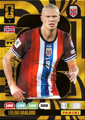 PANINI FIFA WORLD CUP 2026 Adrenalyn karta Golden Baller 7 Erling ...