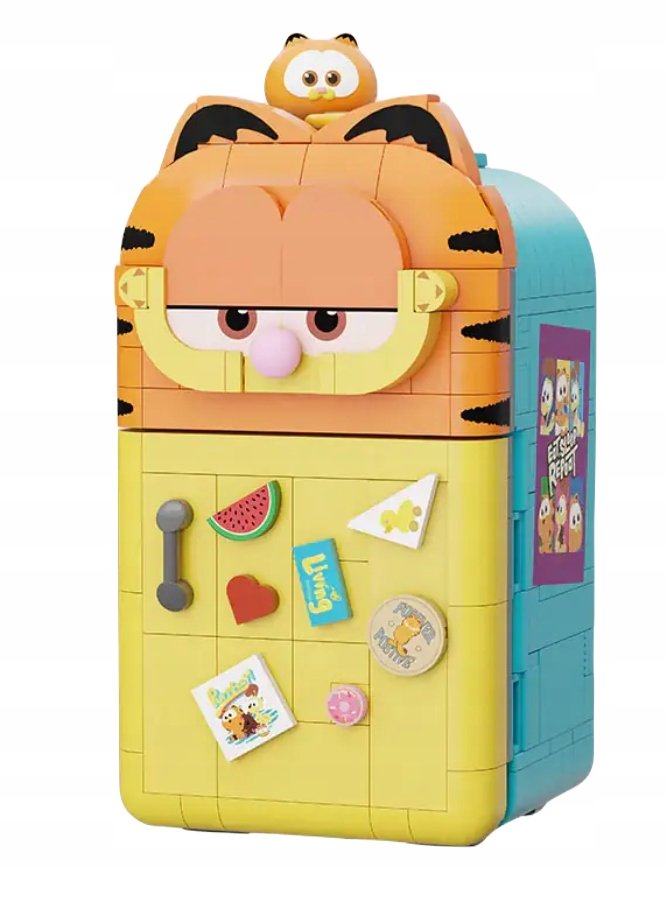 PANTASY Klocki 86809 Garfield Machines Series Lodówka Zestaw Klocków 3D ...