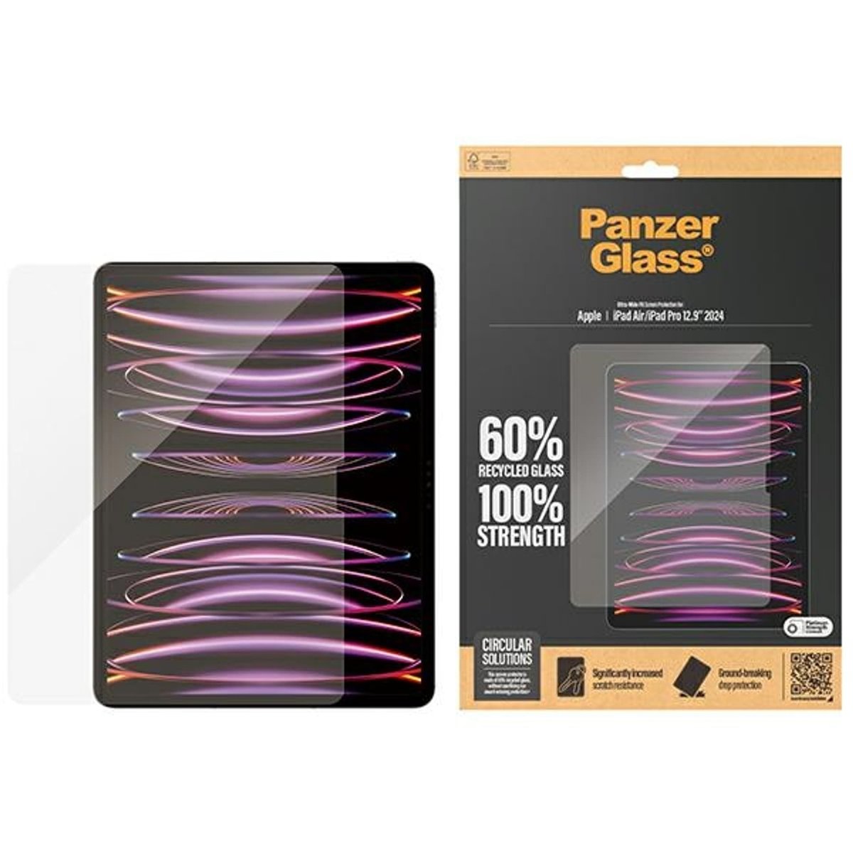 PanzerGlass Ultra-Wide Fit Apple iPad Air 13" 2024 | iPad Pro 13" 2024 Screen Protection 2835 ...