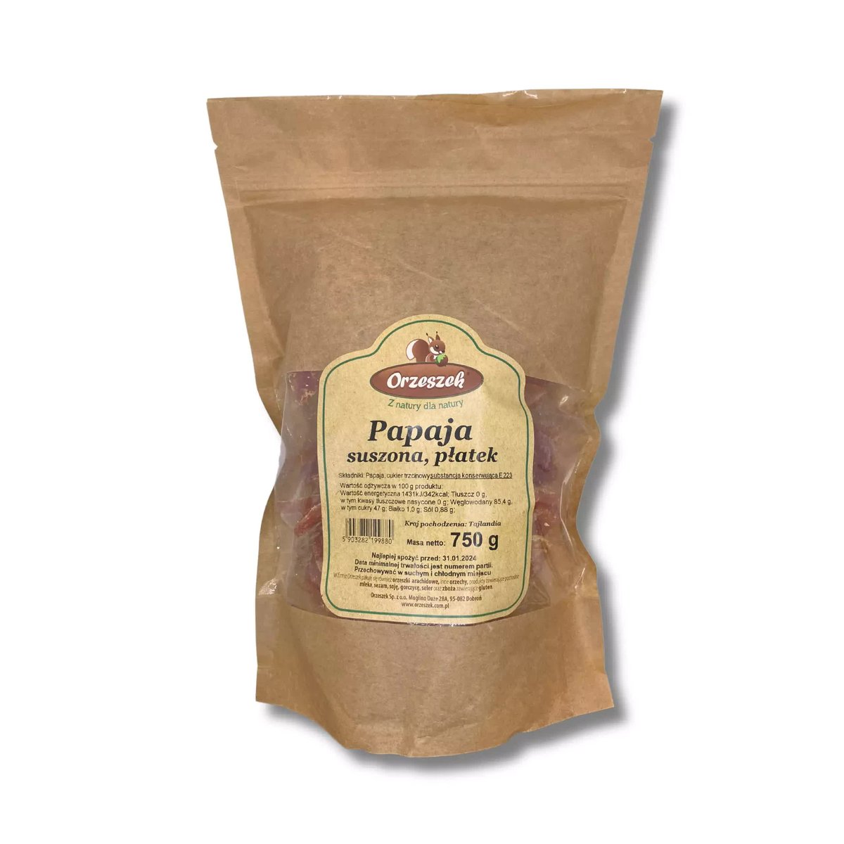 Papaja suszona, płatek 750g Orzeszek - Orzeszek | Sklep EMPIK.COM