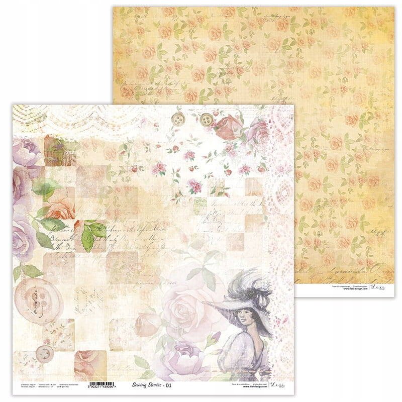 Papier 30x30 - Lexi Design - Sewing Stories 01 - Lexi Design | Sklep ...