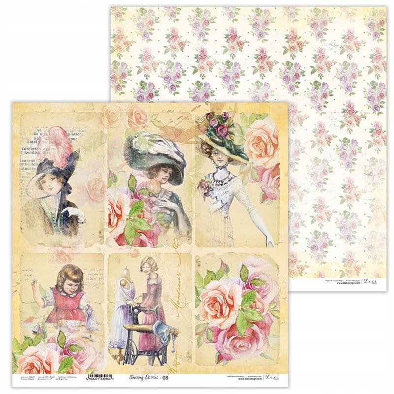 Papier 30x30 - Lexi Design - Sewing Stories 08 - Lexi Design | Sklep ...