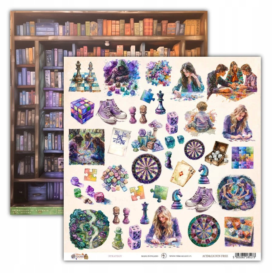 Papier do scrapbookingu 30x30 - UHK Gallery - Autumn Games - Strategy - UHK Gallery | Sklep ...