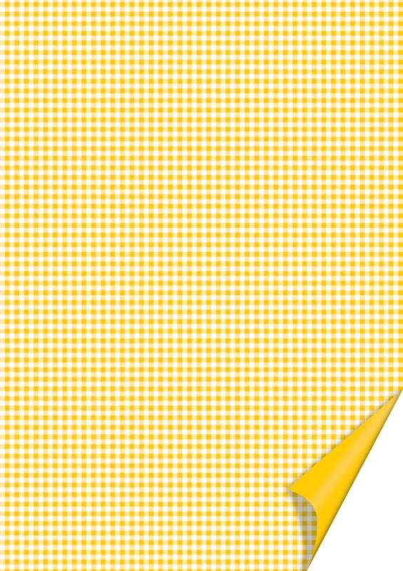 Papier do scrapbookingu, format A4, kratka, żółty - Heyda | Sklep EMPIK.COM