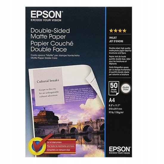 Papier foto matowy Epson A4 178 g/m² 50 szt. - Epson | Sklep EMPIK.COM