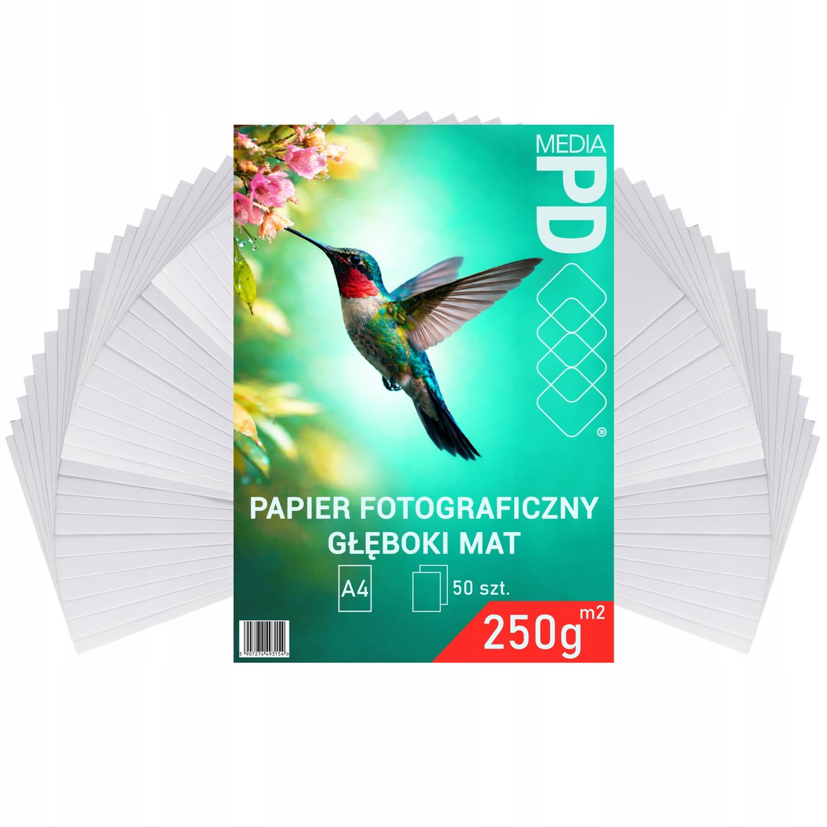 Papier Fotograficzny A4 250g/m² Matowy 50 szt Inkjet 4R Głęboki MAT ...
