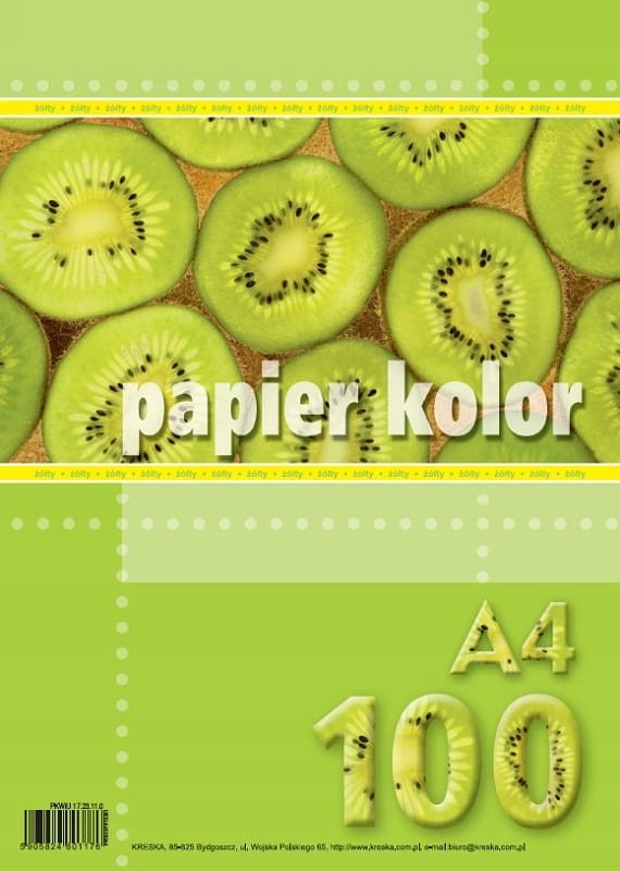Papier kolorowy, A4, żółty - Kreska | Sklep EMPIK.COM