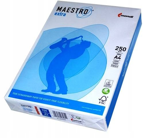 Papier Ksero A4 Maestro Ext 250G 150Ark Mondi Igepa - Inna marka | Sklep EMPIK.COM