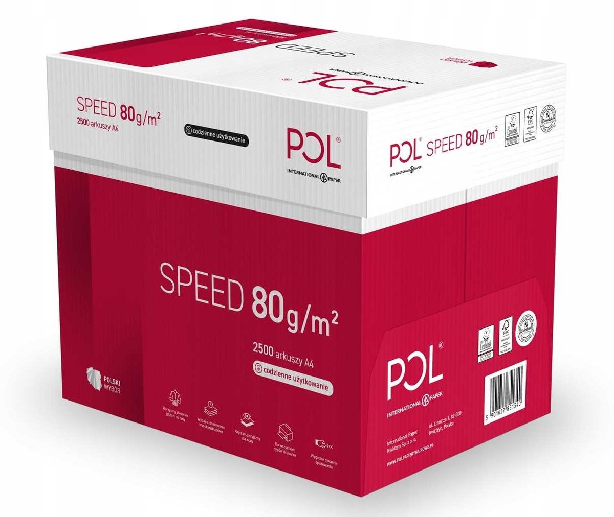 Papier ksero Polspeed A4 80g - 5 szt. - POL | Sklep EMPIK.COM
