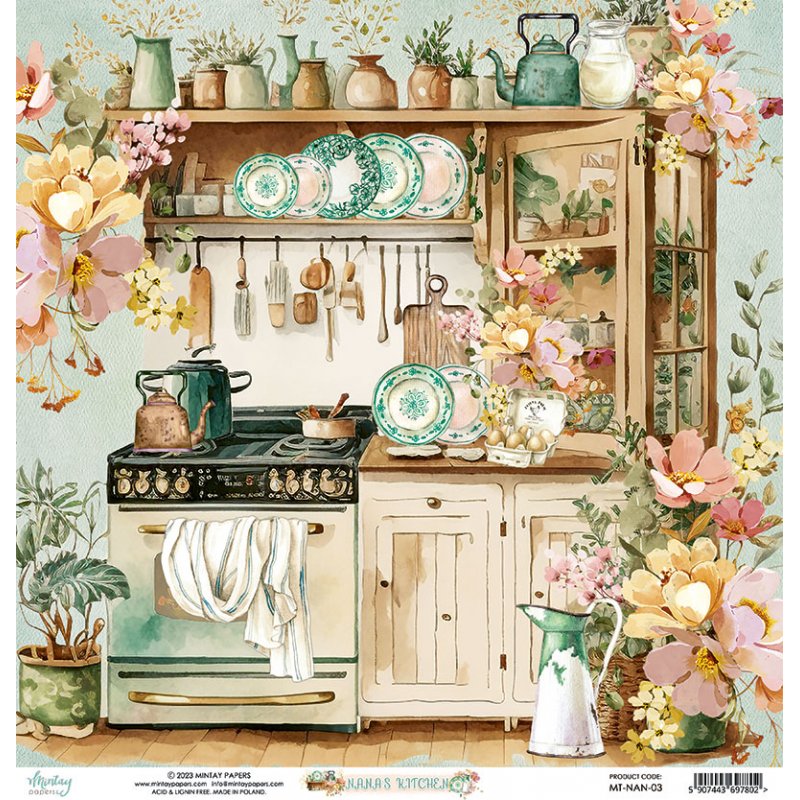 Papier Mintay Papers - Nanas Kitchen 03 30X30 - Mintay Papers | Sklep ...