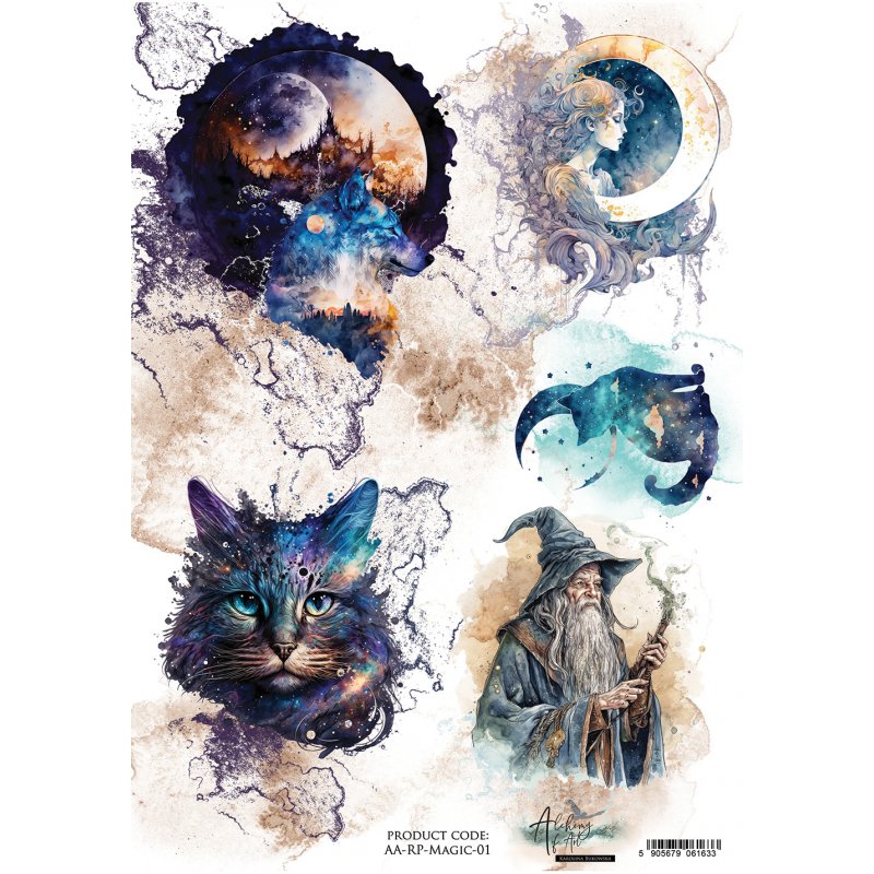 Papier ryżowy Alchemy of Art - LEGENDS OF THE MAGIC SCHOOL 01 - Alchemy ...