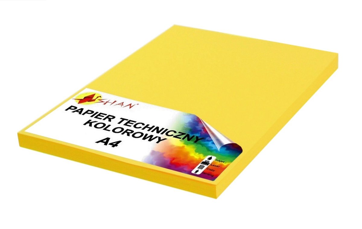 Papier techniczny A4 160g żółty intensywny2 50 arkuszy - Shan | Sklep ...