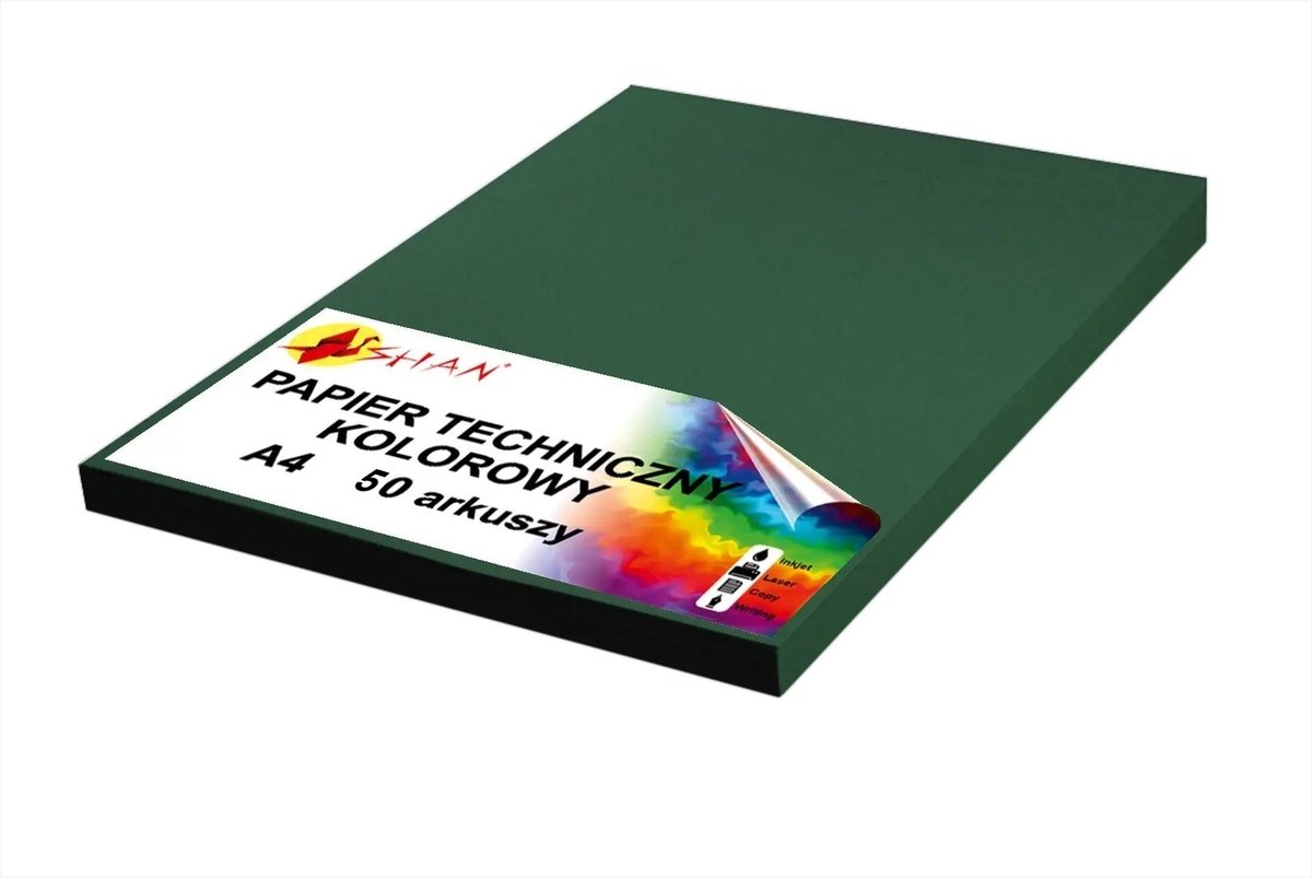 Papier techniczny A4 300g zielony ciemny 50 arkuszy - Shan | Sklep ...