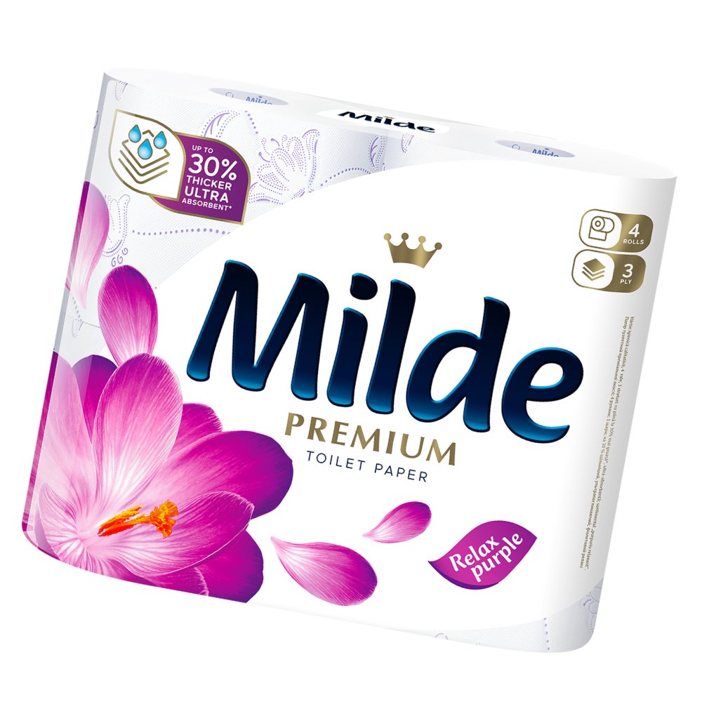 Papier toaletowy 3 warstwy superchłonny Premium Relax Purple 4 rolki ...