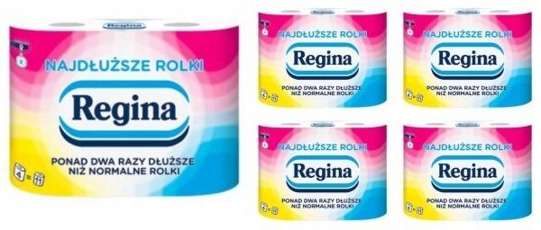 Papier toaletowy Regina Najdłuższe Rolki 2 warstwy (4 rolki) x 5 ...