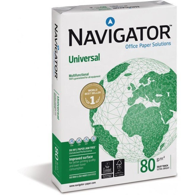 Papier xero NAVIGATOR UNIVERSAL A4 80g klasa A+ (premium) (5 ryz ...