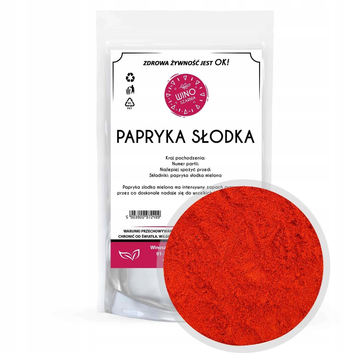 Papryka słodka mielona 100g Hiszpania - Winoszarnia | Sklep EMPIK.COM