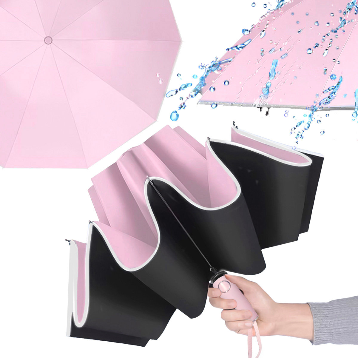 Parasol Automatyczny Automat Duża Parasolka Składana Mocna Wodoodporna ...