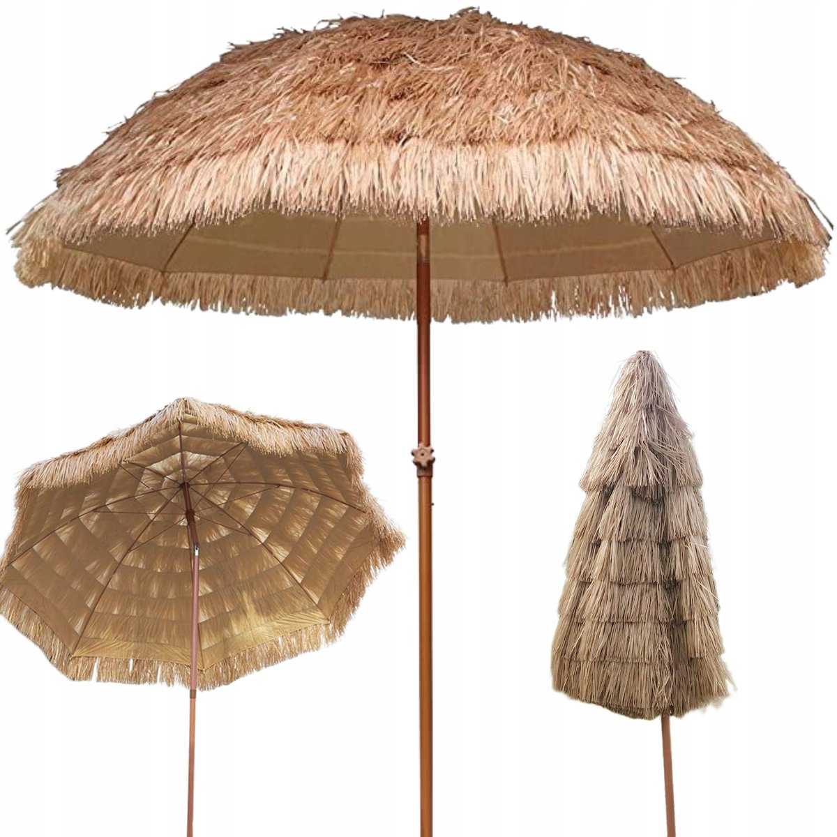 PARASOL OGRODOWY DUŻY PLAŻOWY NA BALKON HAWAJSKI 160cm - Songmics ...