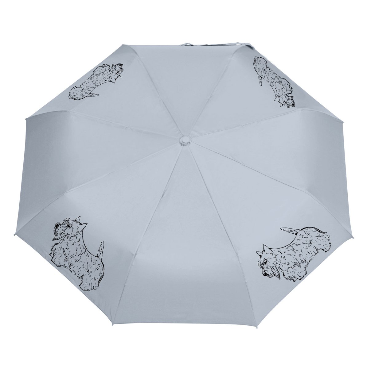 Parasol z Psami Parasolka Terrier Szkocki Składana, Lekka ...