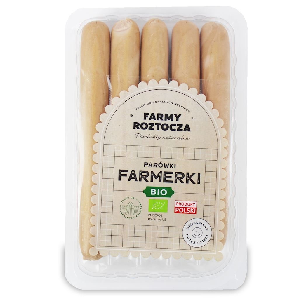PARÓWKI FARMERKI BIO 250 g - FARMY ROZTOCZA (Z PÓŁKI) - Farmy Roztocza ...