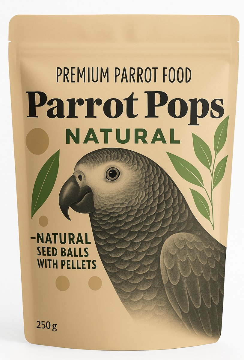 Parrot Pops Natural -Big Parrot - Pokarm w kształcie kuleczek dla ...