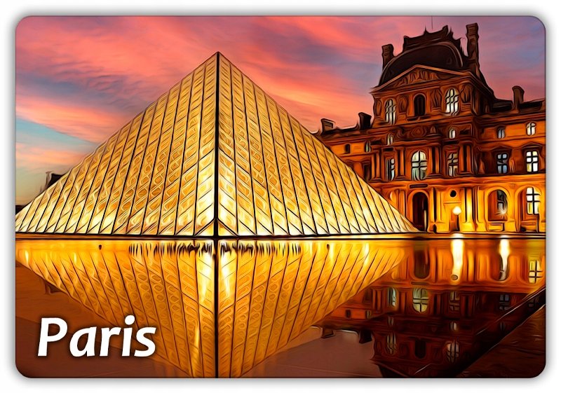 PARYŻ - Musée du Louvre - Muzeum - Plac - Luwr - Magnes na lodówkę ...