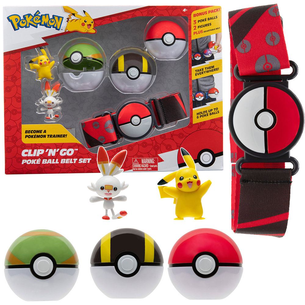 Pas Pokeball Clip N Go Zestaw Pokemon Pikachu Scorbunny - JAZWARES ...
