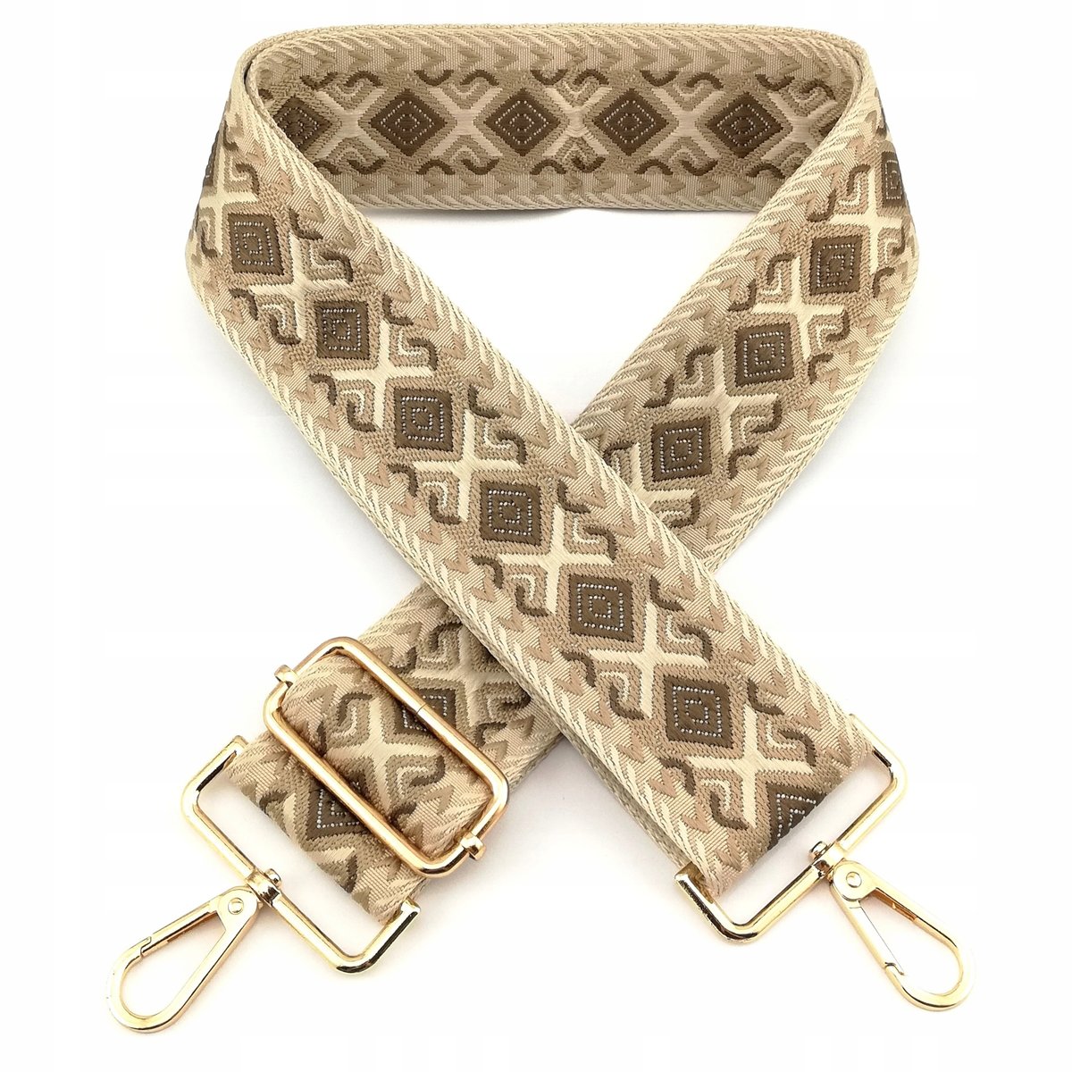 Pasek Do Torebki Regulowany Szeroki Damski Długi Parciany Okucia zł. Beżowy - Inna marka | Moda ...