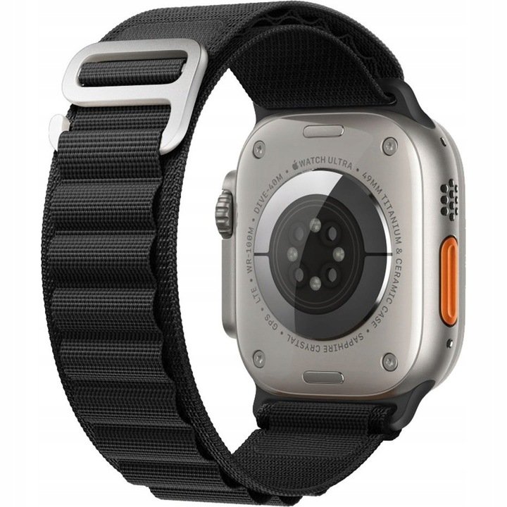 Pasek do zegarka Apple Watch Alpine 42/44/45/49mm czarny Rhinocell ...