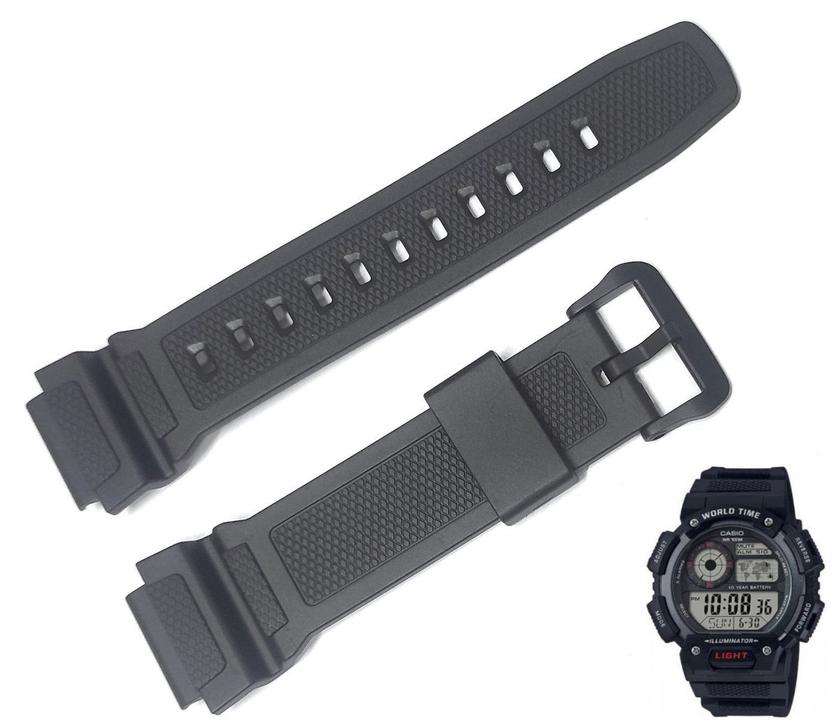 Pasek do zegarka Casio AE-1400WH czarny 10559534 - Casio | Moda Sklep EMPIK.COM