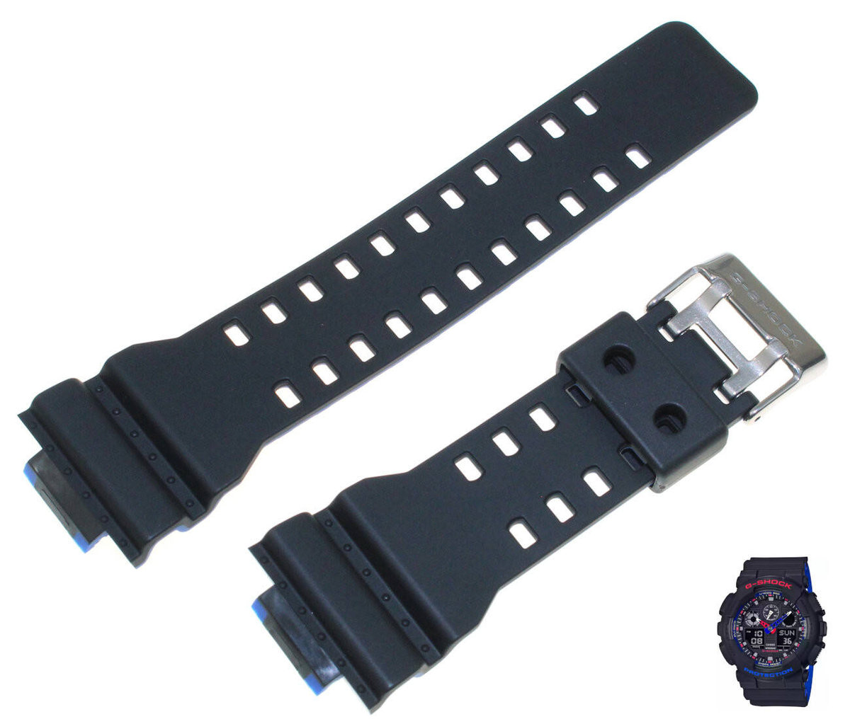Pasek do zegarka Casio G-Shock GA-100LT czarny 10564614 - Casio | Moda Sklep EMPIK.COM