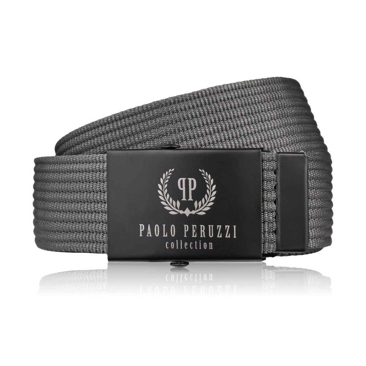 Pasek męski 125 cm parciany grafitowy PW-28-125 pasek do spodni Paolo ...