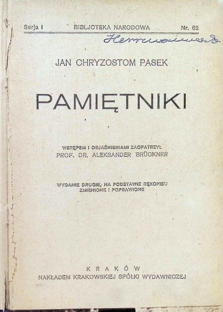 Pasek pamiętniki 1928 r. - Pasek Jan Chryzostom | Książka w Empik