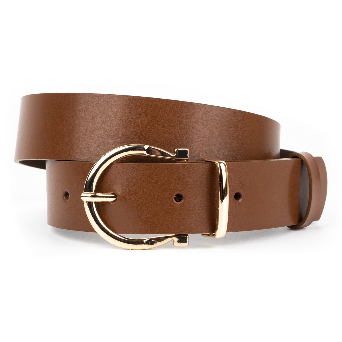Pasek skórzany damski włoska klamra 3.35 brązowy-100 - Olivier | Moda ...