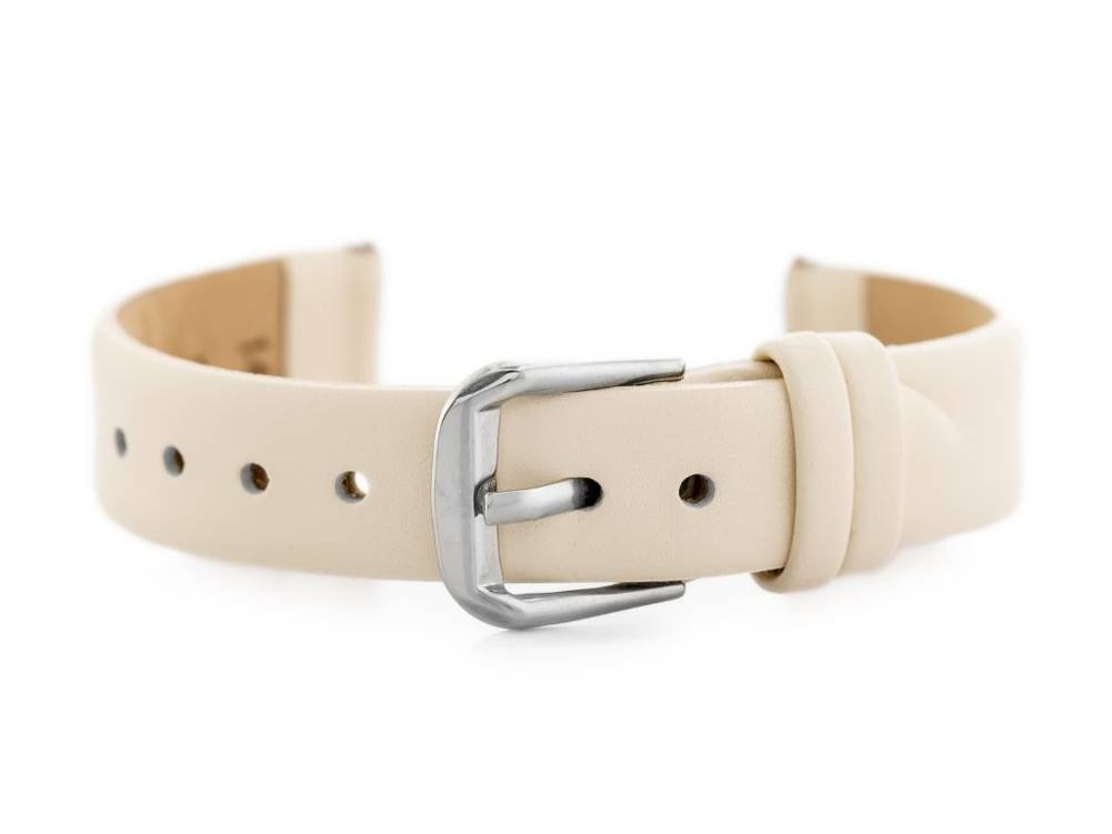 Pasek skórzany do zegarka W76 - beżowy - 16mm - KEMER | Moda Sklep EMPIK.COM
