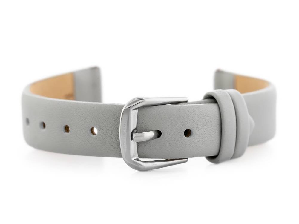 Pasek skórzany do zegarka W76 - szary - 16mm - KEMER | Moda Sklep EMPIK.COM
