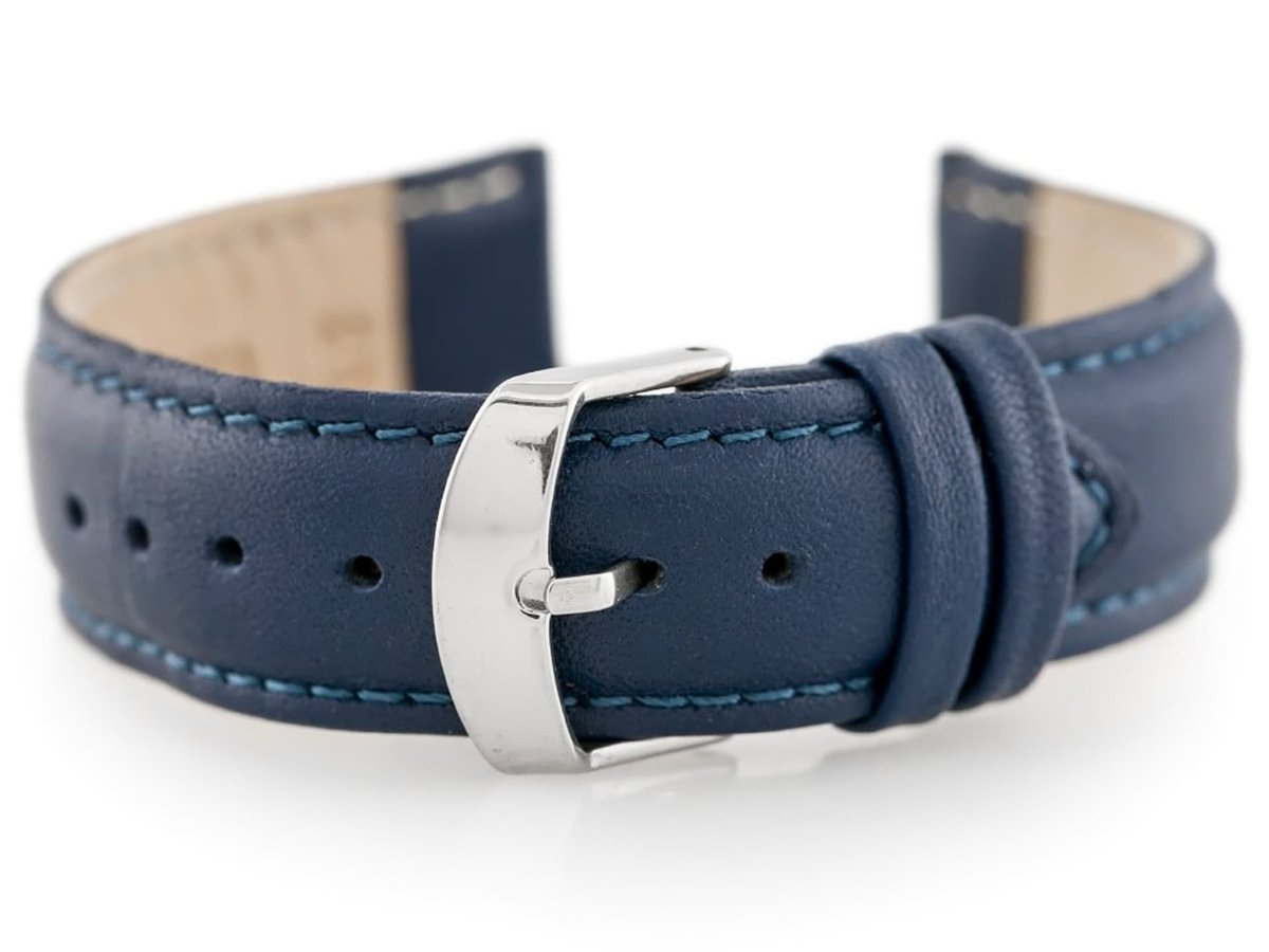 Pasek skórzany do zegarka W83 - granatowy - 20mm - PACIFIC | Moda Sklep ...